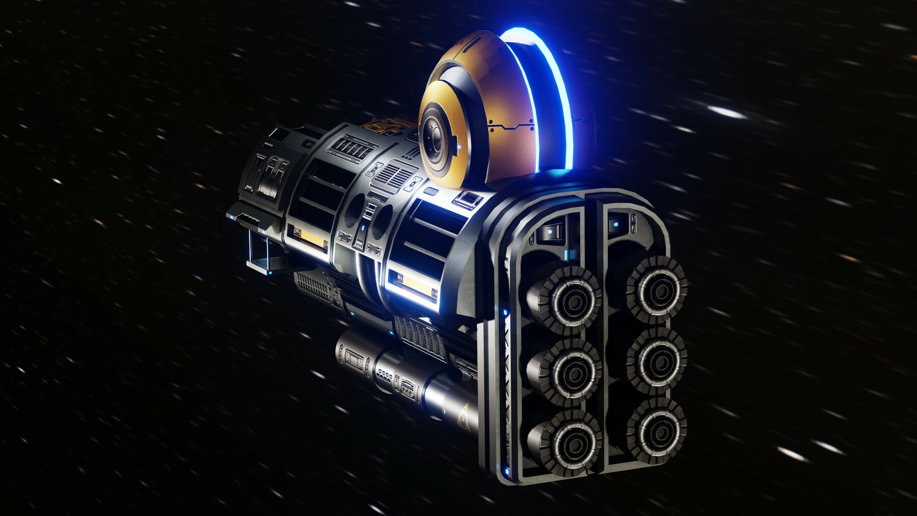 ArtStation - Galactic Core spaceship low-poly | Game Assets