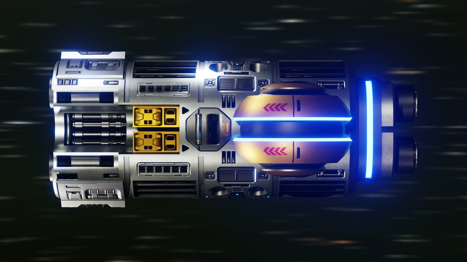 ArtStation - Galactic Core spaceship low-poly | Game Assets