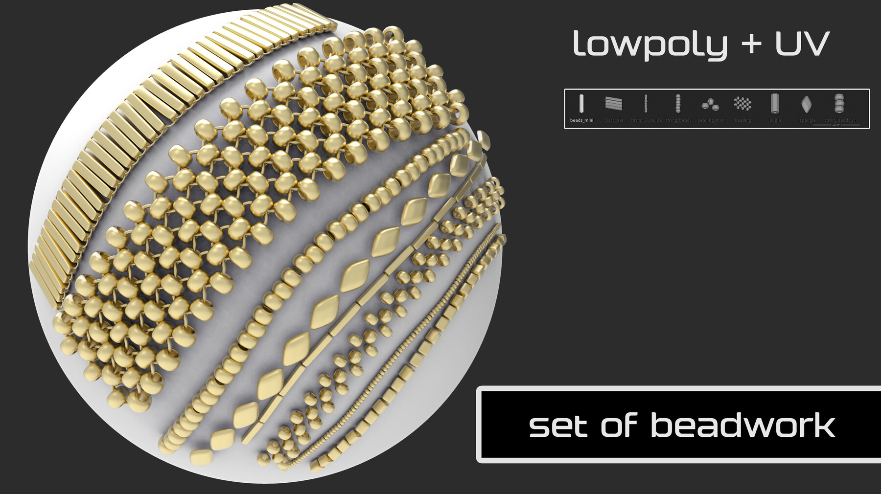 ArtStation - 18 Brushes of beadwork and beads | Brushes