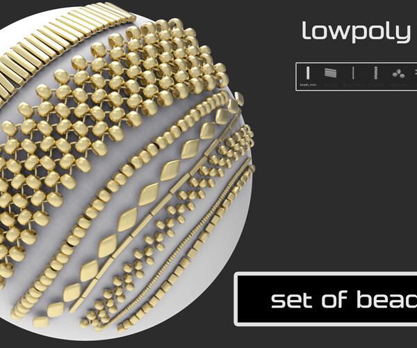 ArtStation - 18 Brushes of beadwork and beads | Brushes