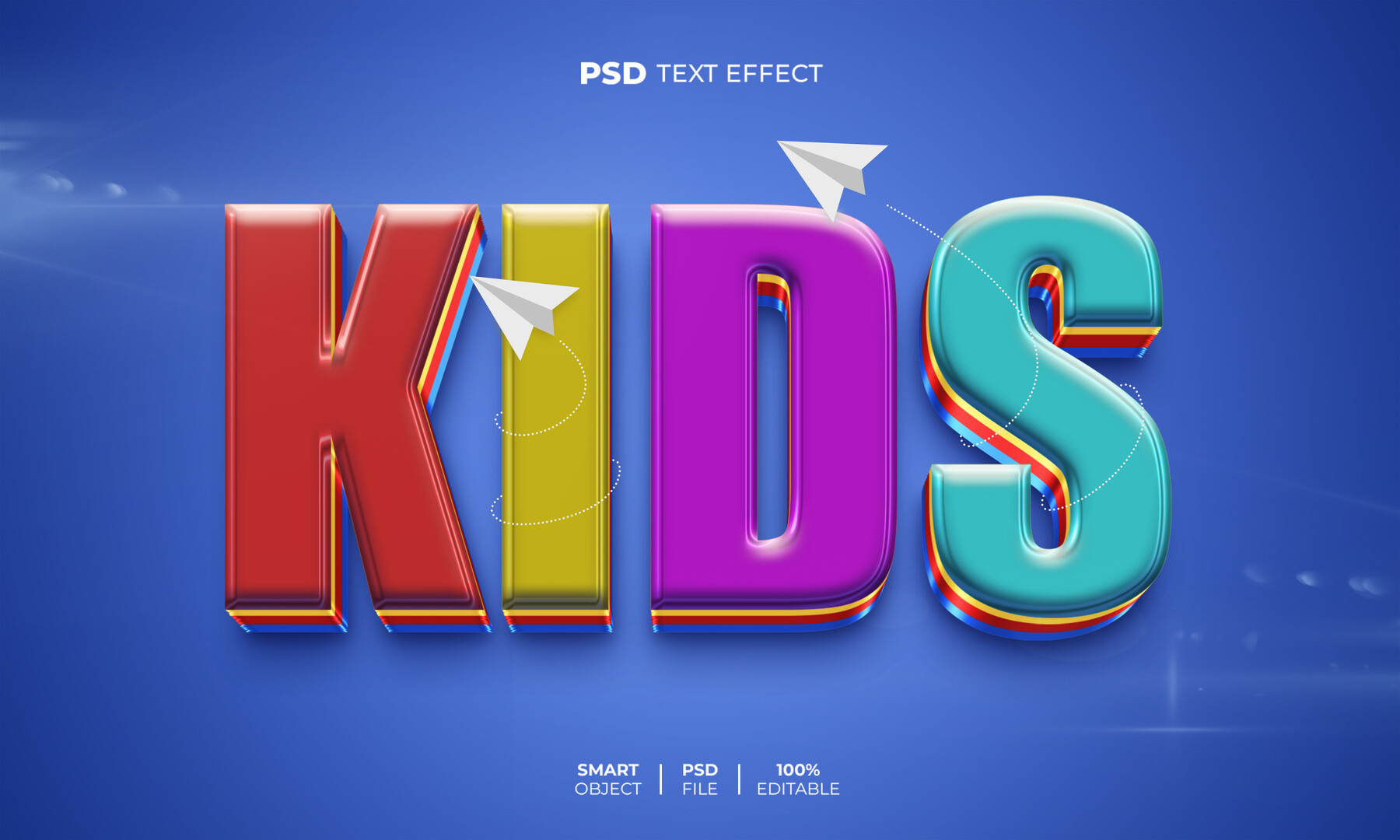 ArtStation - 3D Kids PSD fully editable text effect. Layer style PSD ...