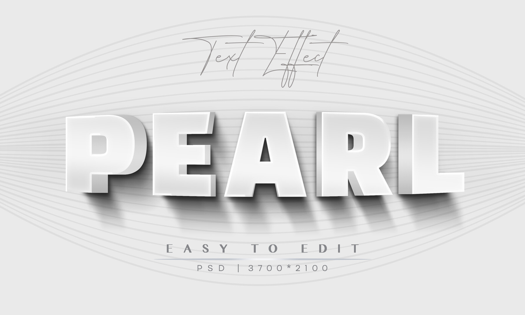 ArtStation - 3D Pearl PSD fully editable text effect. Layer style PSD ...