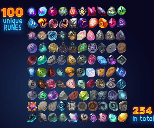 ArtStation - Fantasy Rune Icons | Game Assets
