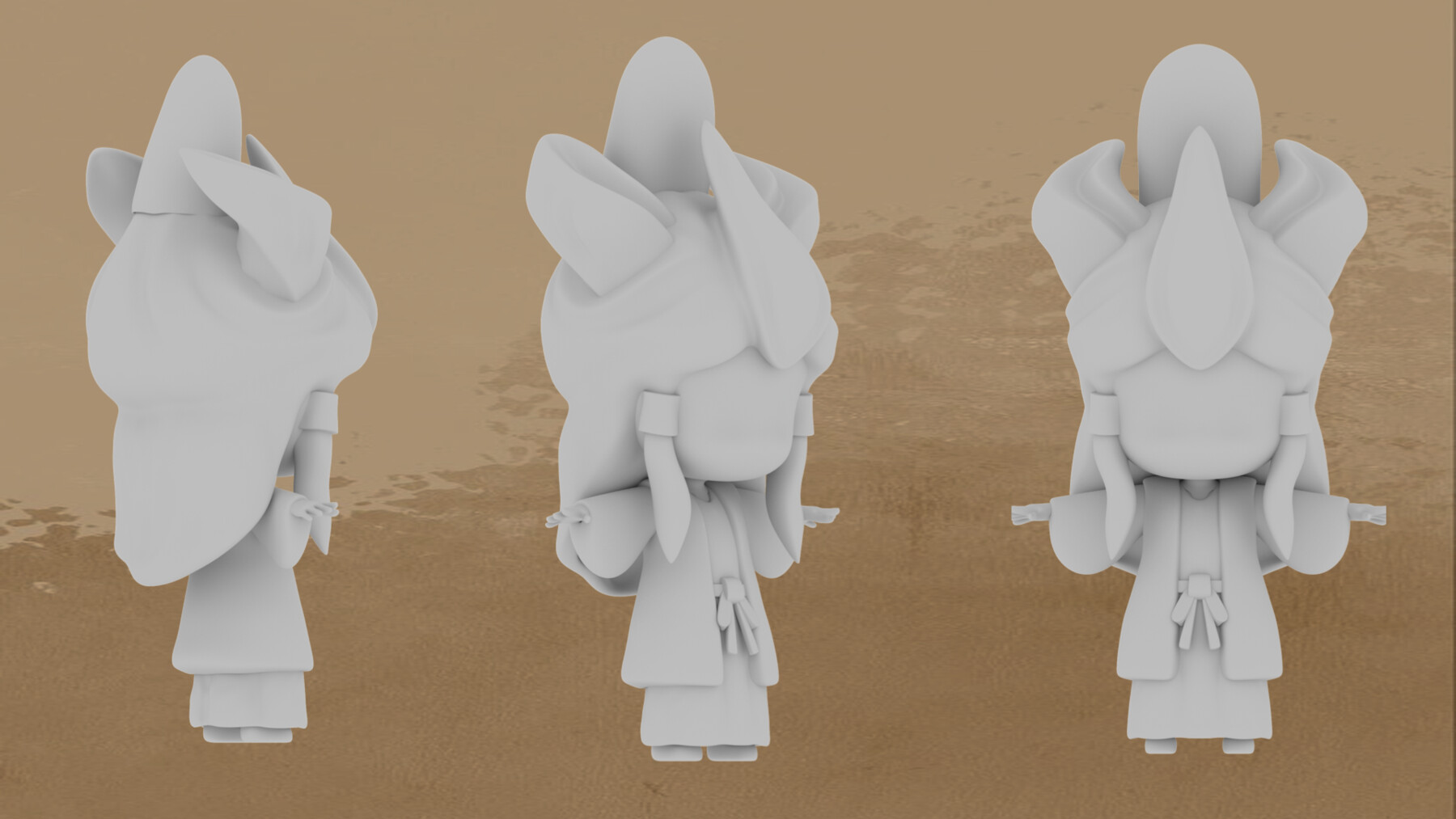 ArtStation - Ao Bing - Baby Fighter 3D Model | Game Assets