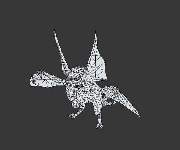 ArtStation - Bat Lizard Demon Mutant | Game Assets