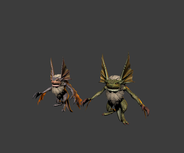 ArtStation - Bat Lizard Demon Mutant | Game Assets