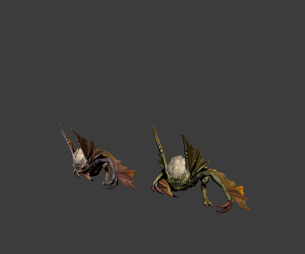 ArtStation - Bat Lizard Demon Mutant | Game Assets