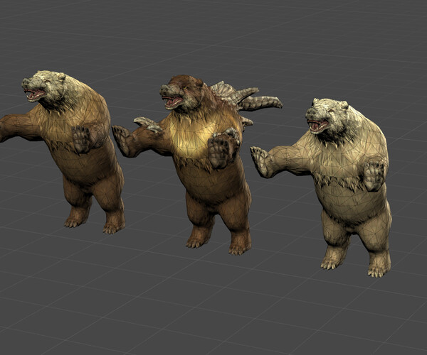 ArtStation - Bear Beast Mutant | Game Assets