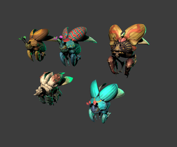 ArtStation - Beetle Creature Bug Mutant | Game Assets