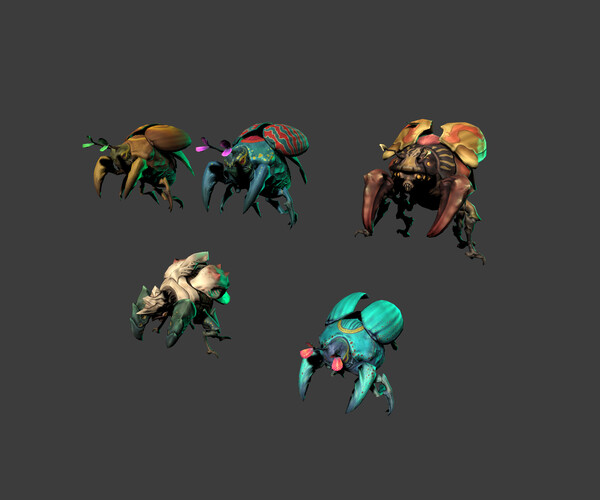 ArtStation - Beetle Creature Bug Mutant | Game Assets