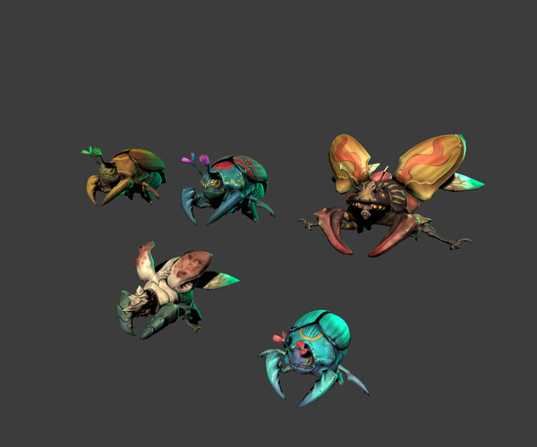 ArtStation - Beetle Creature Bug Mutant | Game Assets