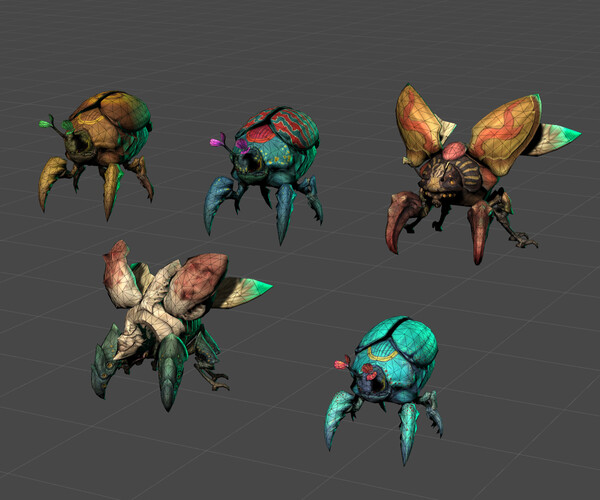 ArtStation - Beetle Creature Bug Mutant | Game Assets