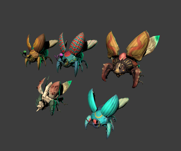 ArtStation - Beetle Creature Bug Mutant | Game Assets