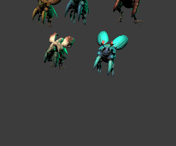 ArtStation - Beetle Creature Bug Mutant | Game Assets