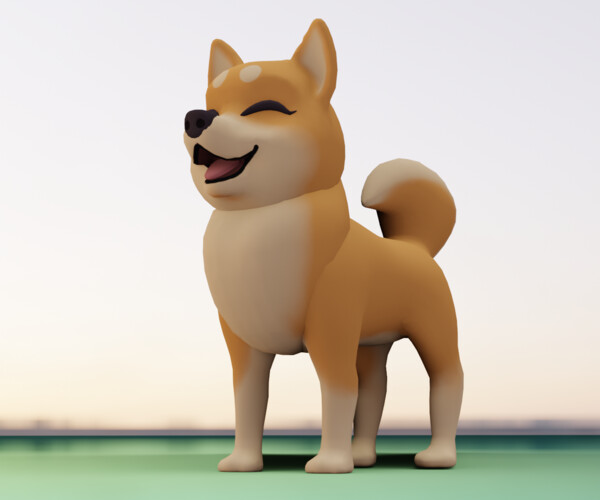 ArtStation - ANIMATED CATOON DOG LOW POLY | Game Assets