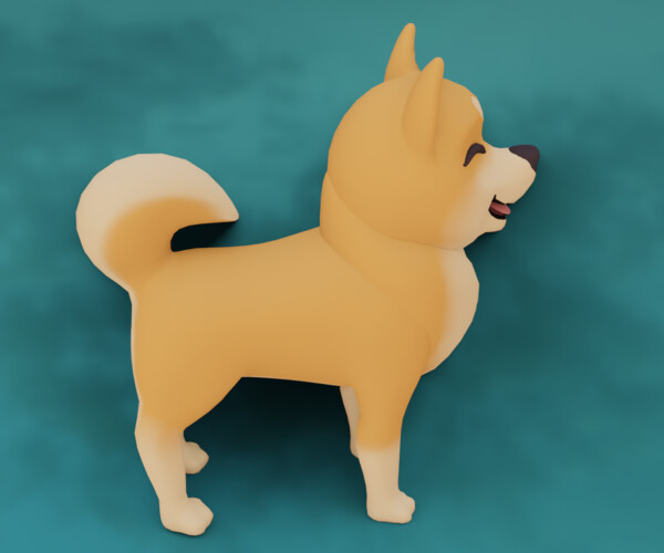ArtStation - ANIMATED CATOON DOG LOW POLY | Game Assets