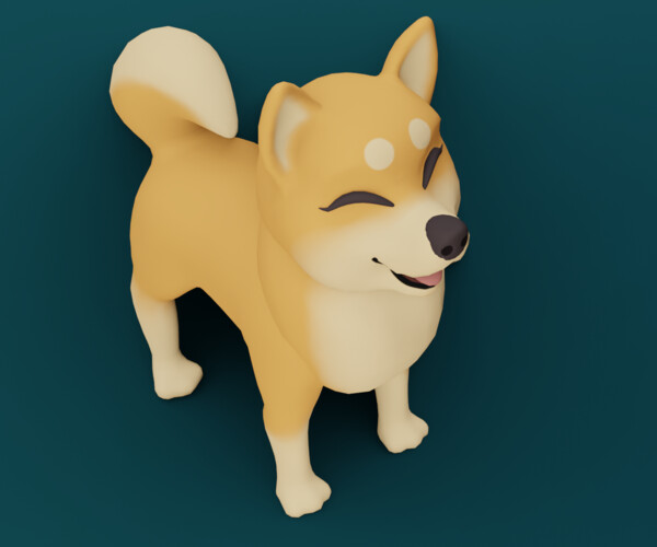 ArtStation - ANIMATED CATOON DOG LOW POLY | Game Assets
