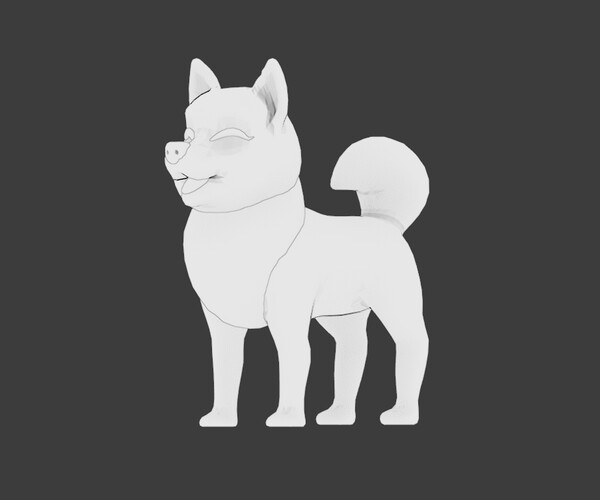 ArtStation - ANIMATED CATOON DOG LOW POLY | Game Assets
