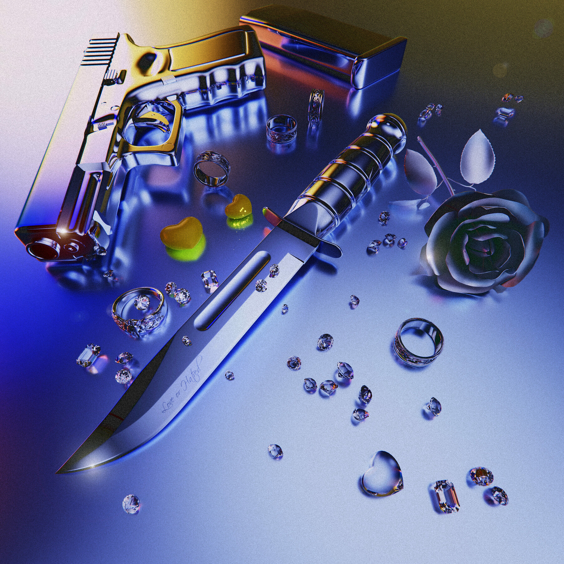 ArtStation - Glow illumination Keyshot 10 Scene for Album art | Artworks