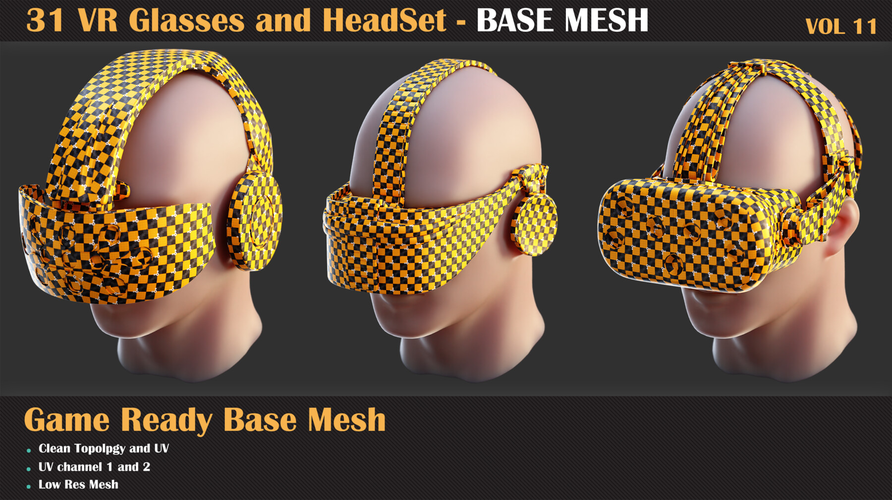 ArtStation - 32 VR Glasses and Headset BASE MESH - VOL 11 | Game Assets