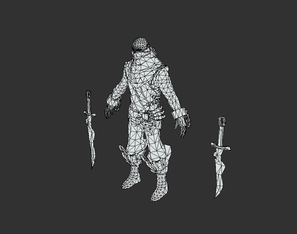 ArtStation - Male Assassin Mutant Dagger | Game Assets