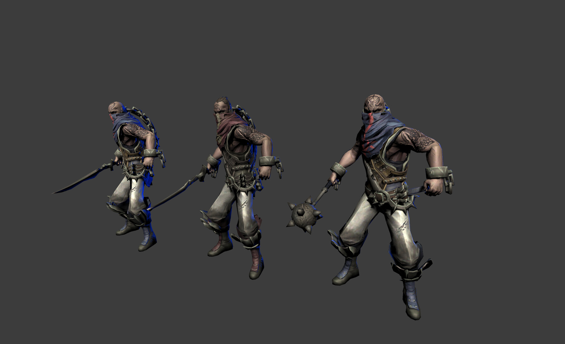 ArtStation - Male Assassin Mutant Dagger | Game Assets