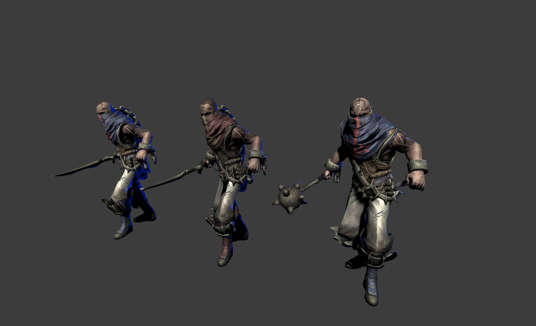 ArtStation - Male Assassin Mutant Dagger | Game Assets