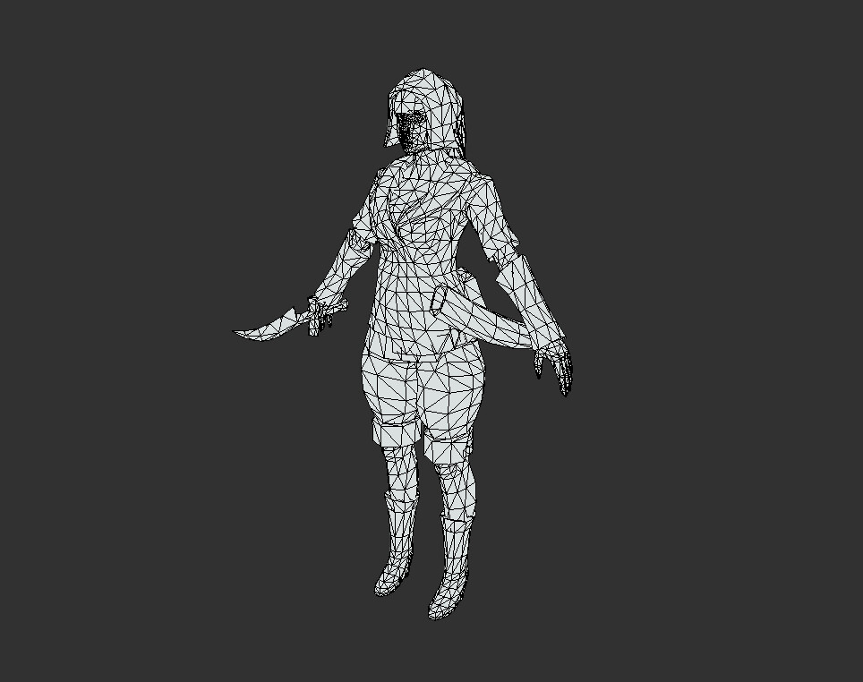 ArtStation - Soldier Female Dagger | Game Assets