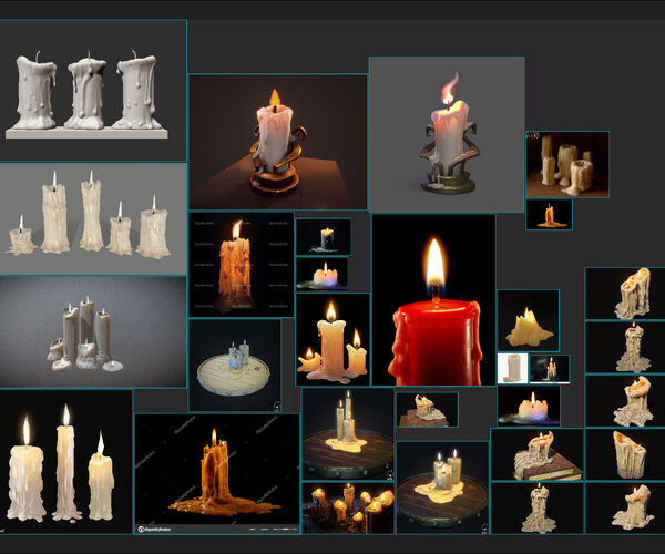 ArtStation - Set of candles | Resources