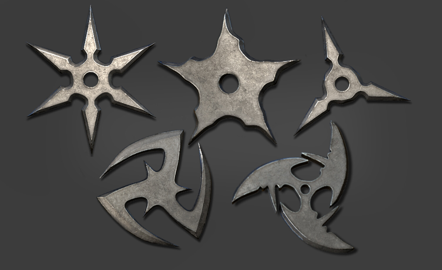 ArtStation - 25 Shuriken Models Lowpoly and Highpoly (with UV) , IMM ...