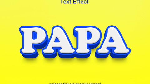 ArtStation - 3D Papa PSD fully editable text effect. Layer style PSD ...