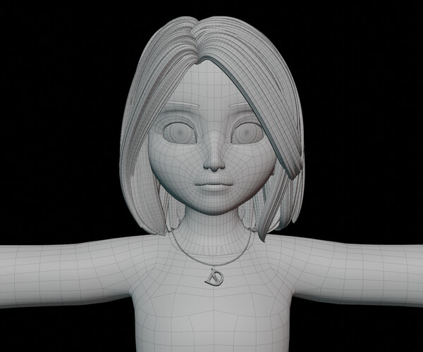 ArtStation - Cartoon Woman- Fully Rigged | Resources