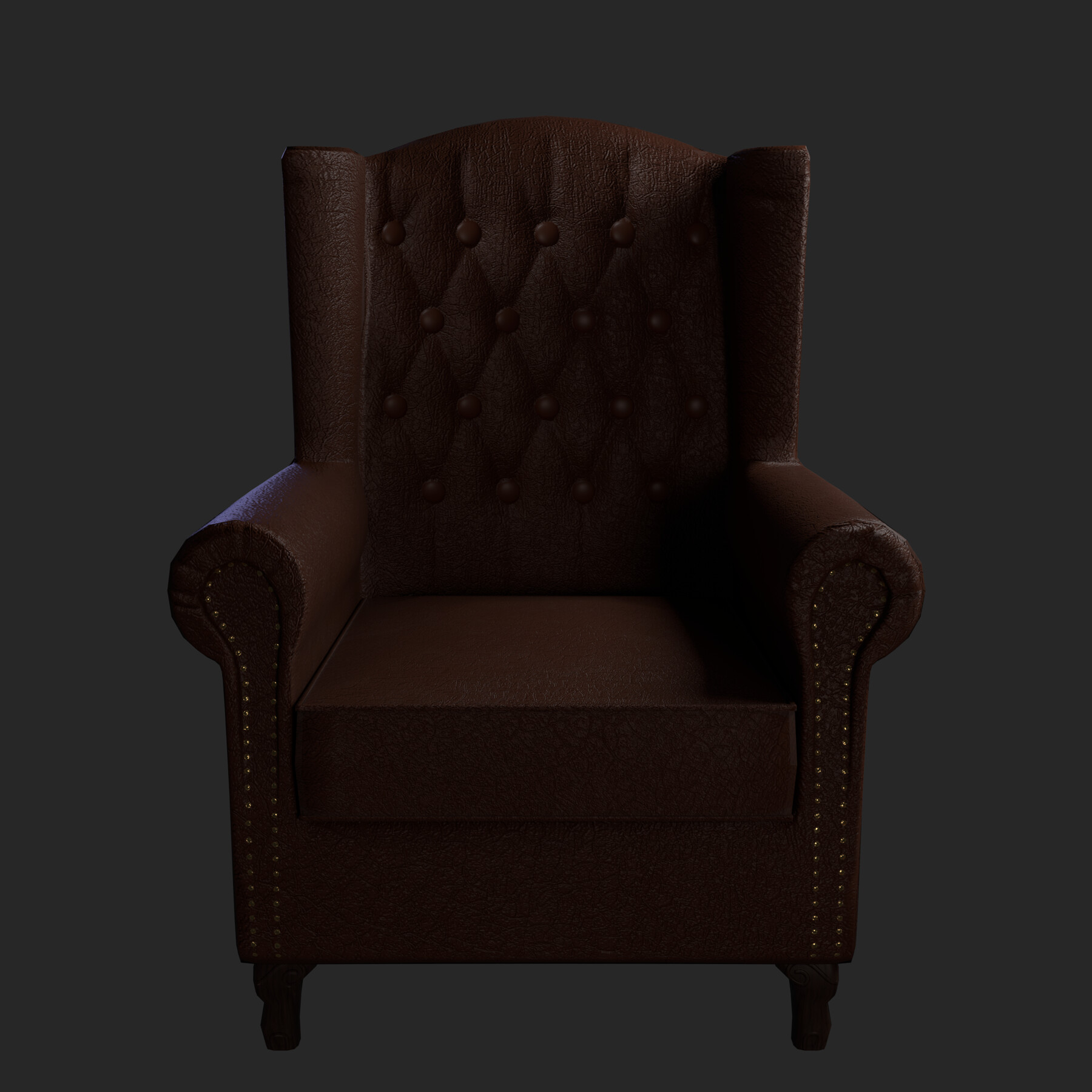 ArtStation - Low Poly Leather Armchair | Game Assets