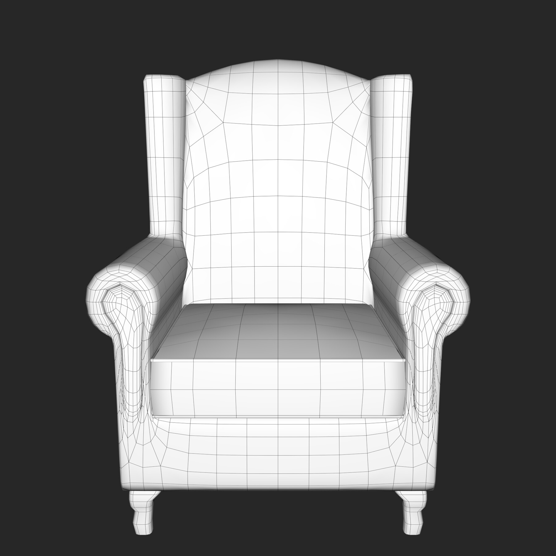 ArtStation - Low Poly Leather Armchair | Game Assets