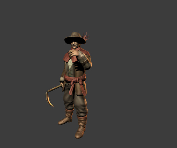 ArtStation - Medieval Worker Farmer Male | Game Assets