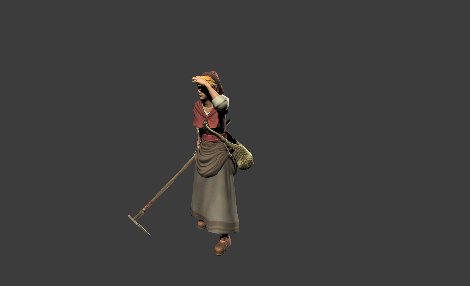 ArtStation - Medieval Worker Farmer Female | Game Assets