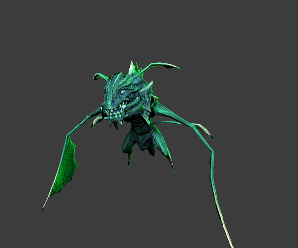 ArtStation - Flying Lizard Mutant Bat | Game Assets