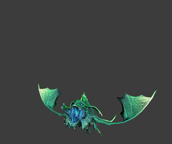 ArtStation - Flying Lizard Mutant Bat | Game Assets