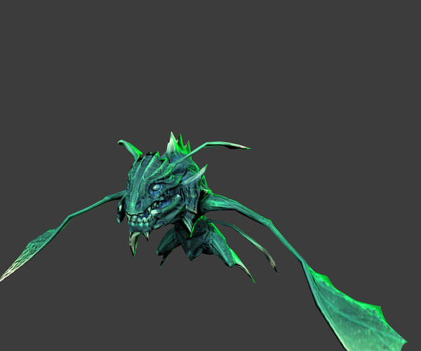 ArtStation - Flying Lizard Mutant Bat | Game Assets