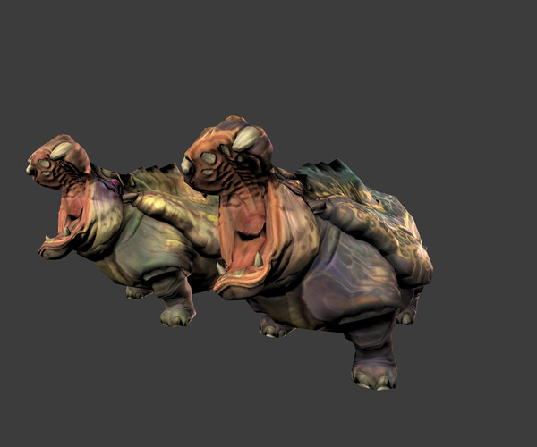 ArtStation - Hippo Mutant Animal | Game Assets