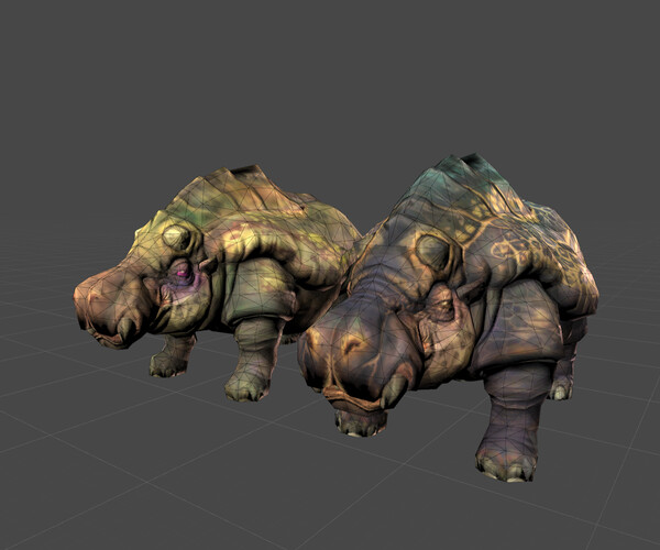 ArtStation - Hippo Mutant Animal | Game Assets