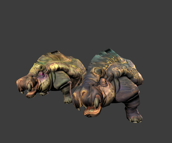 ArtStation - Hippo Mutant Animal | Game Assets