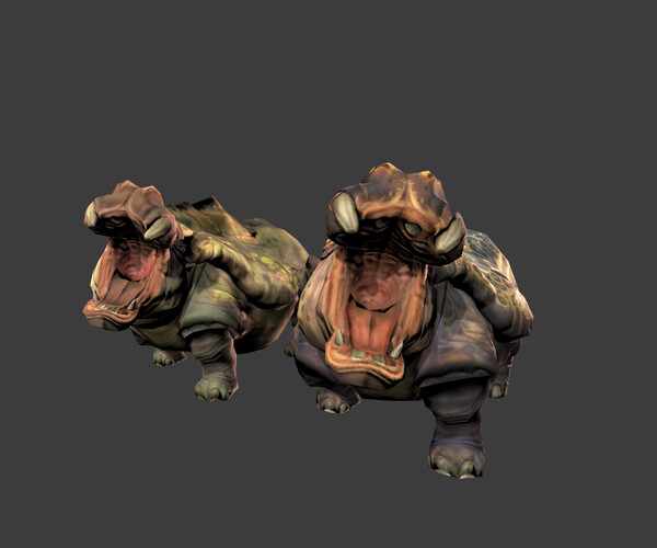 ArtStation - Hippo Mutant Animal | Game Assets