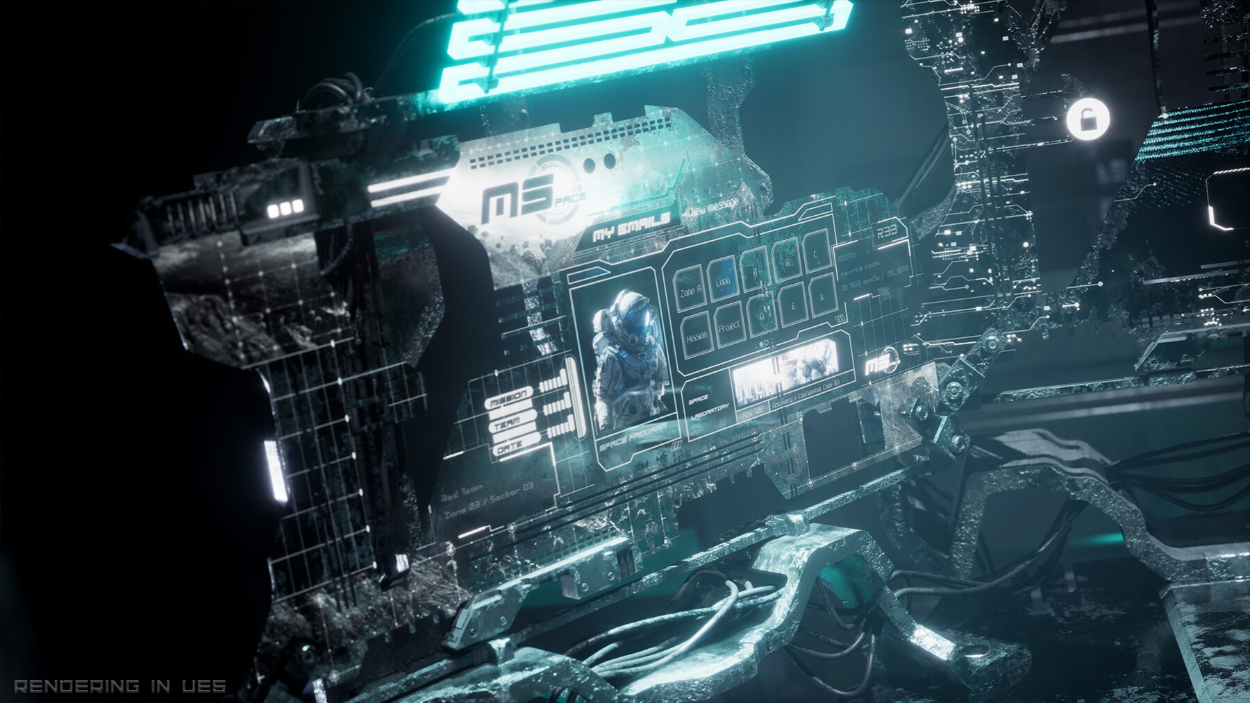 ArtStation - Sci-Fi Modular Computer Station | Game Assets