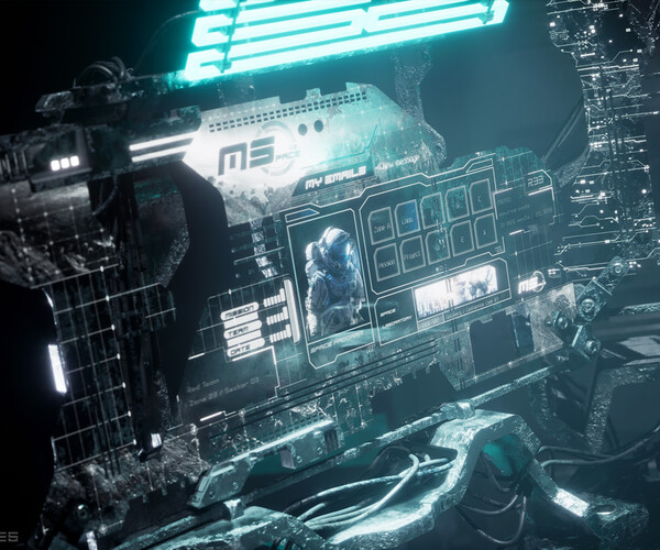 ArtStation - Sci-Fi Modular Computer Station | Game Assets