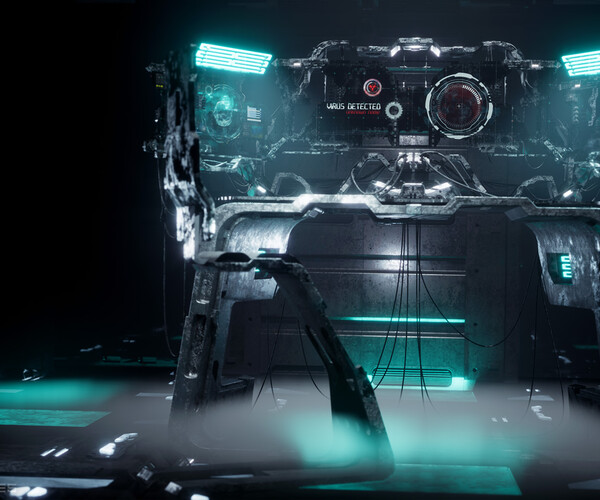 ArtStation - Sci-Fi Modular Computer Station | Game Assets