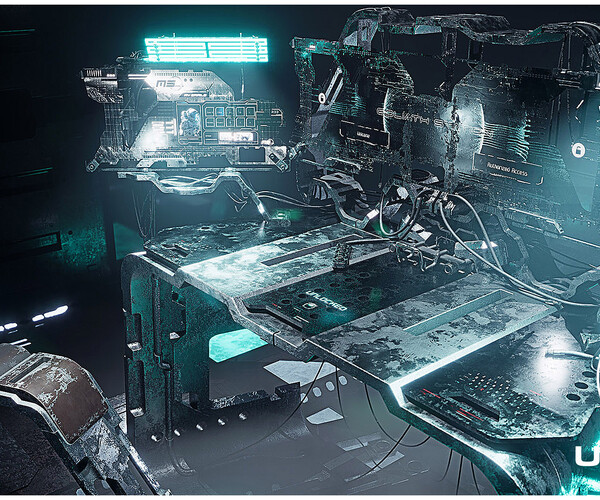 ArtStation - Sci-Fi Modular Computer Station | Game Assets