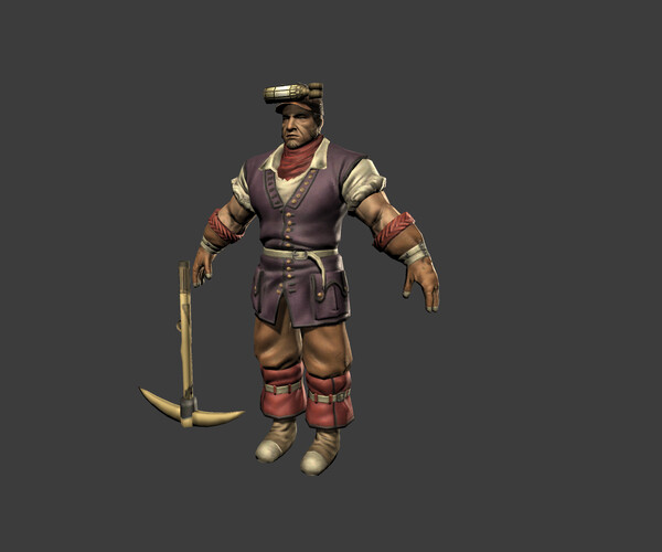 ArtStation - Human Miner Male | Game Assets