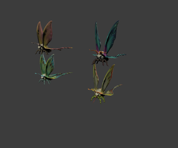 ArtStation - Alien Moth Mutant | Game Assets