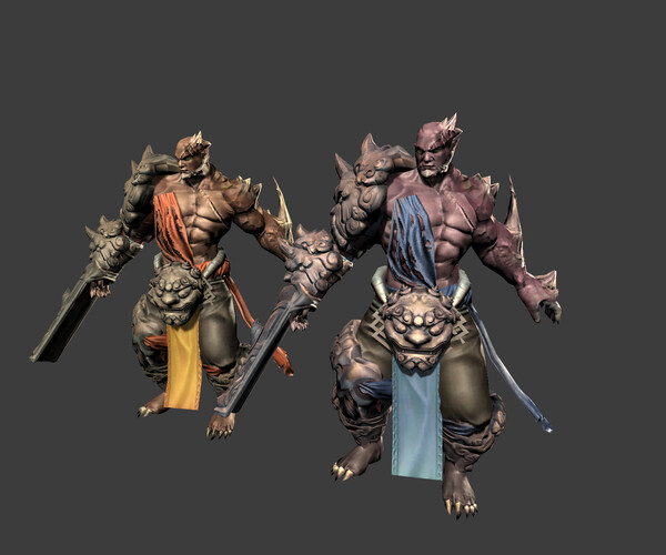 ArtStation - Demon Mutant Fighter | Game Assets
